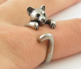 Cute Cougar Ring Bear Ring Silver Bronze Animal Wrap Ring Rings Fashon ...
